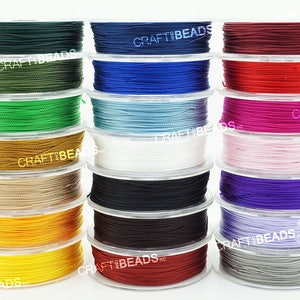 0.3MM 0.45MM - 100% Nylon Twisted Cord Thread Micro Macrame Beading ...