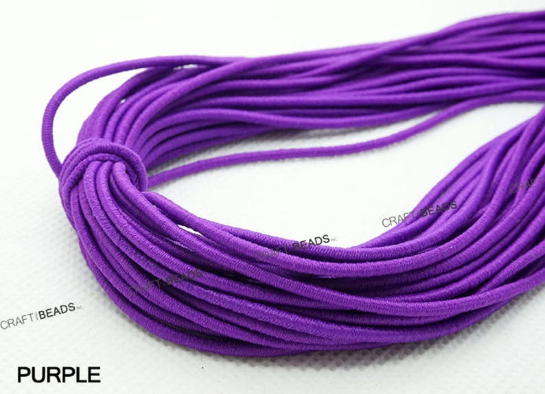 1MM Nylon Coated Round Elastic Cord Stretch Stretchable | Etsy