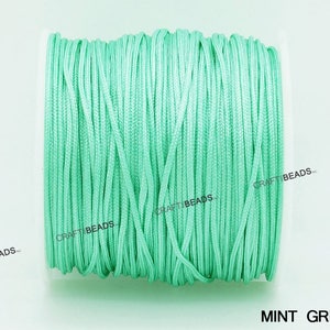 1MM Chinese Knot Nylon Cord Shamballa Macrame Beading Kumihimo String ...