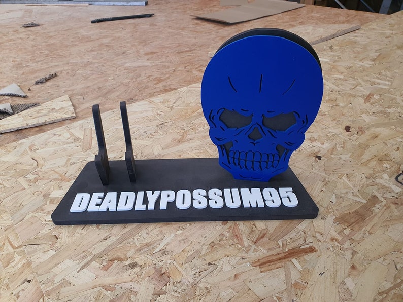 Personalised Skull Head Gaming Stands Headset and Controller | Etsy UK
