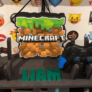 Personalised Minecraft Style Gaming Stands - Headset and Controller ...