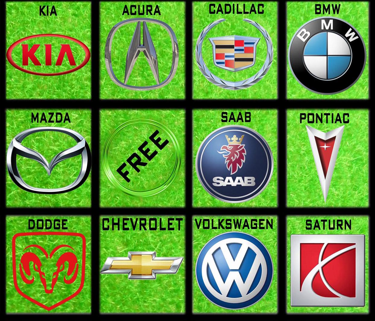 Automotive Logo Road Trip Bingo - 20 Cards- Travel Bingo -travel Game ...