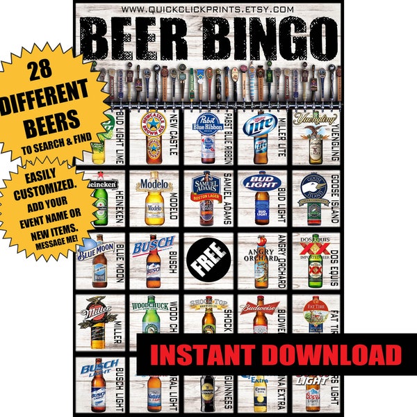 Beer Bingo - Etsy