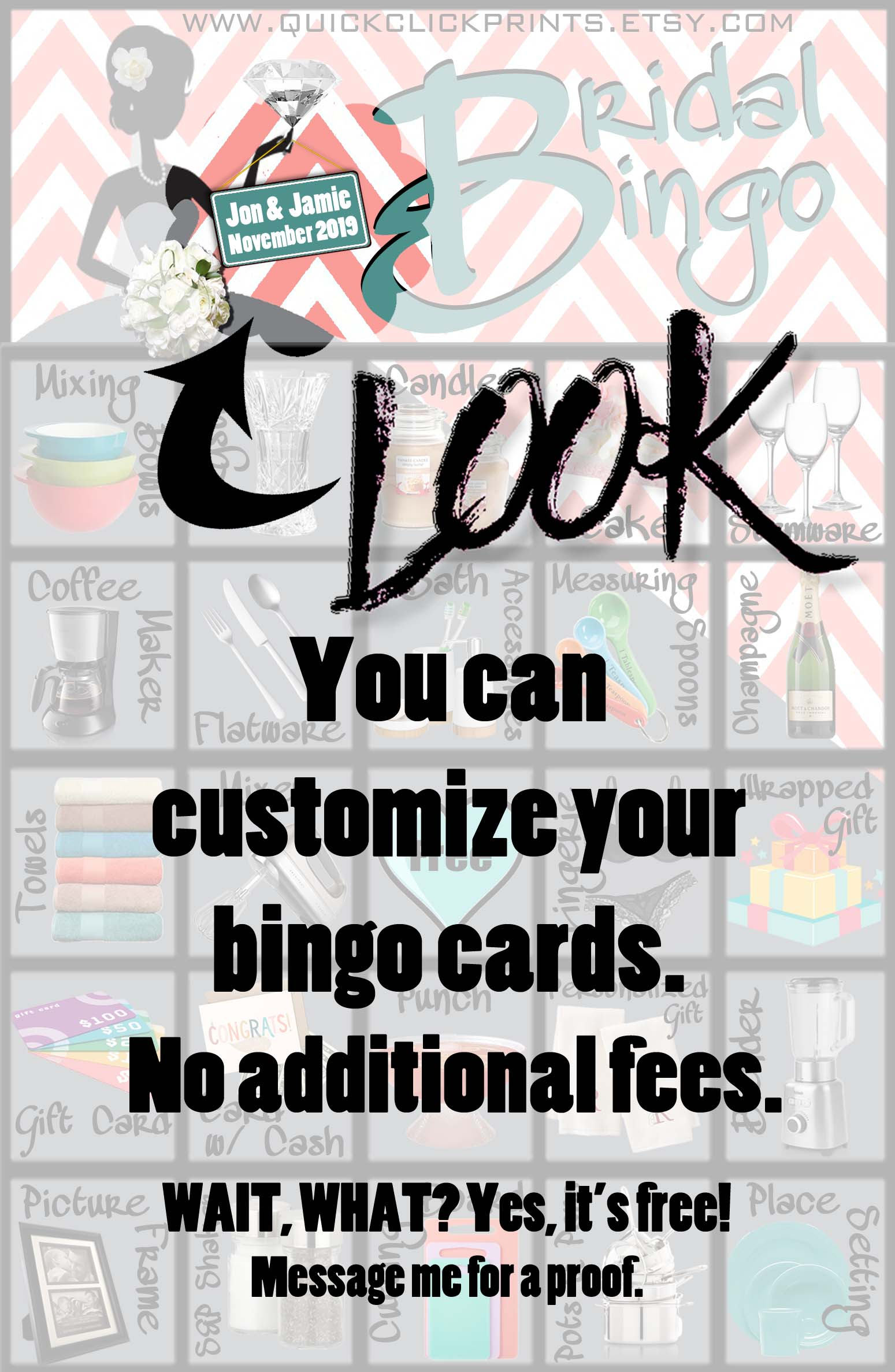 Bridal Bingo 30 Cards Bridal Shower Games Modern Teal - Etsy