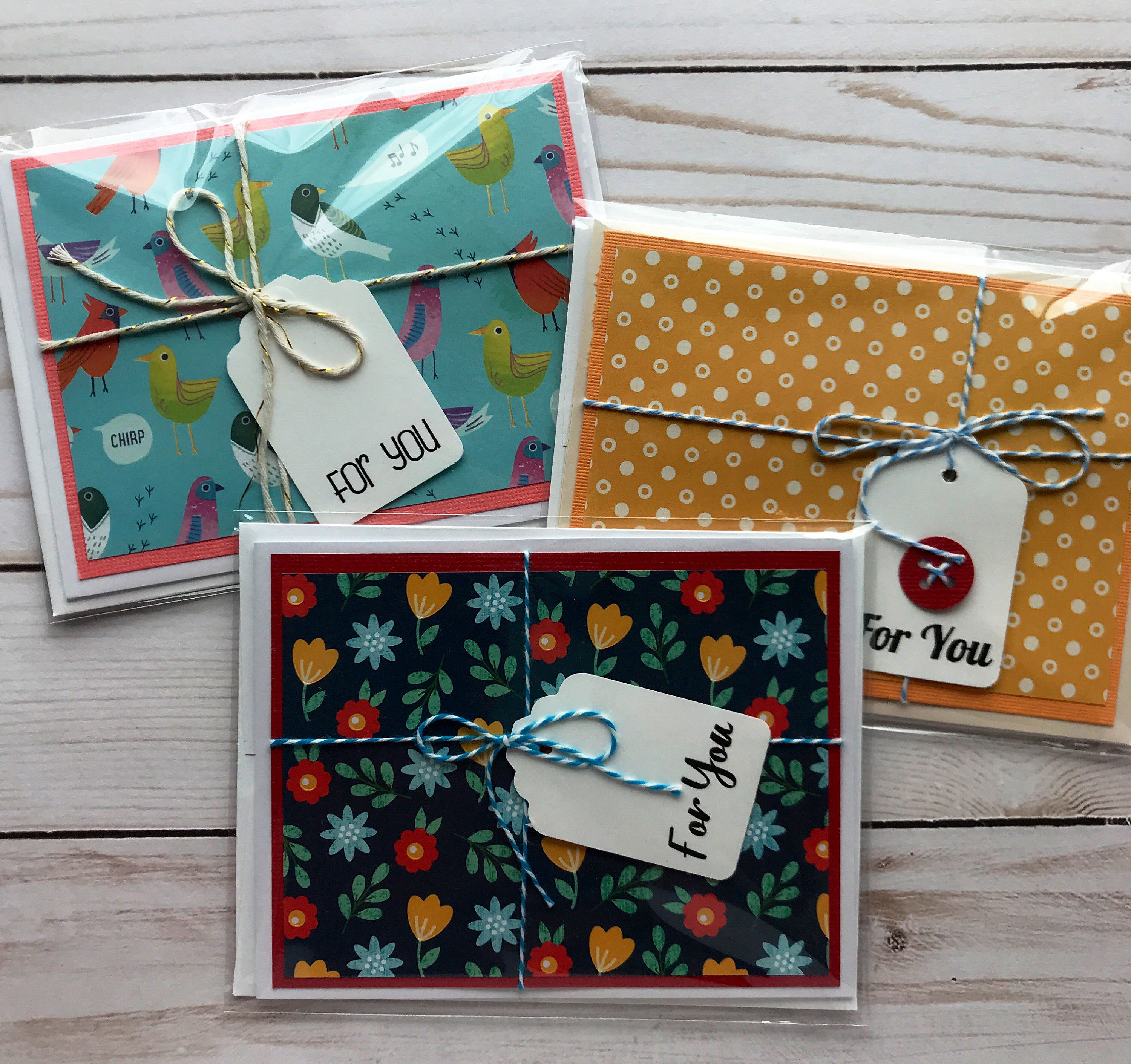 Handmade JUST FOR YOU Cards Set of 8 - Etsy