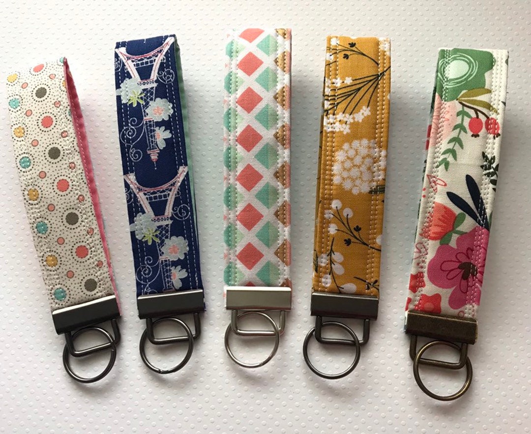 Fabric Key Chains - Handmade Set of 5 - Etsy