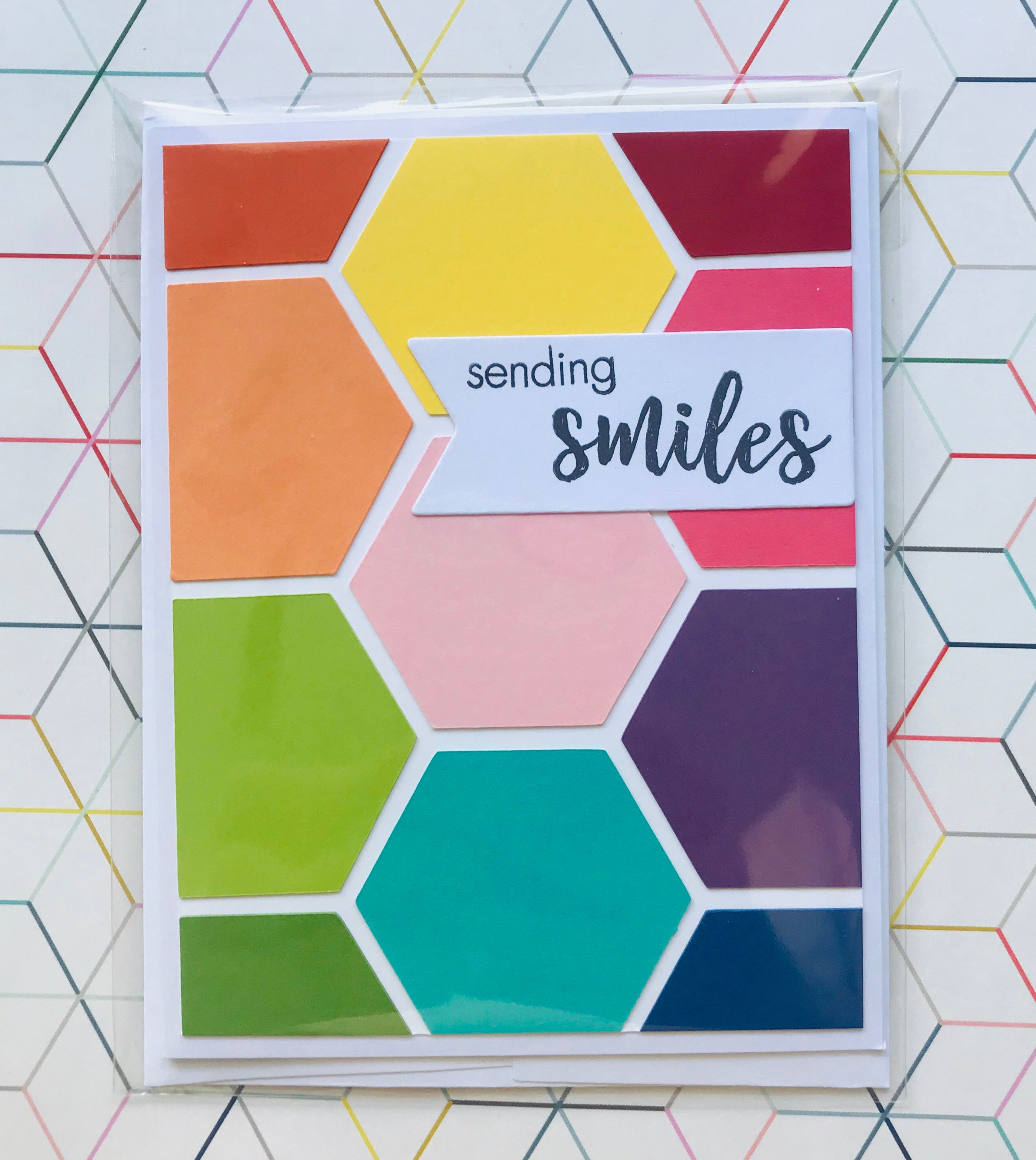 Colorful Handmade Cards Set of 5 - Etsy