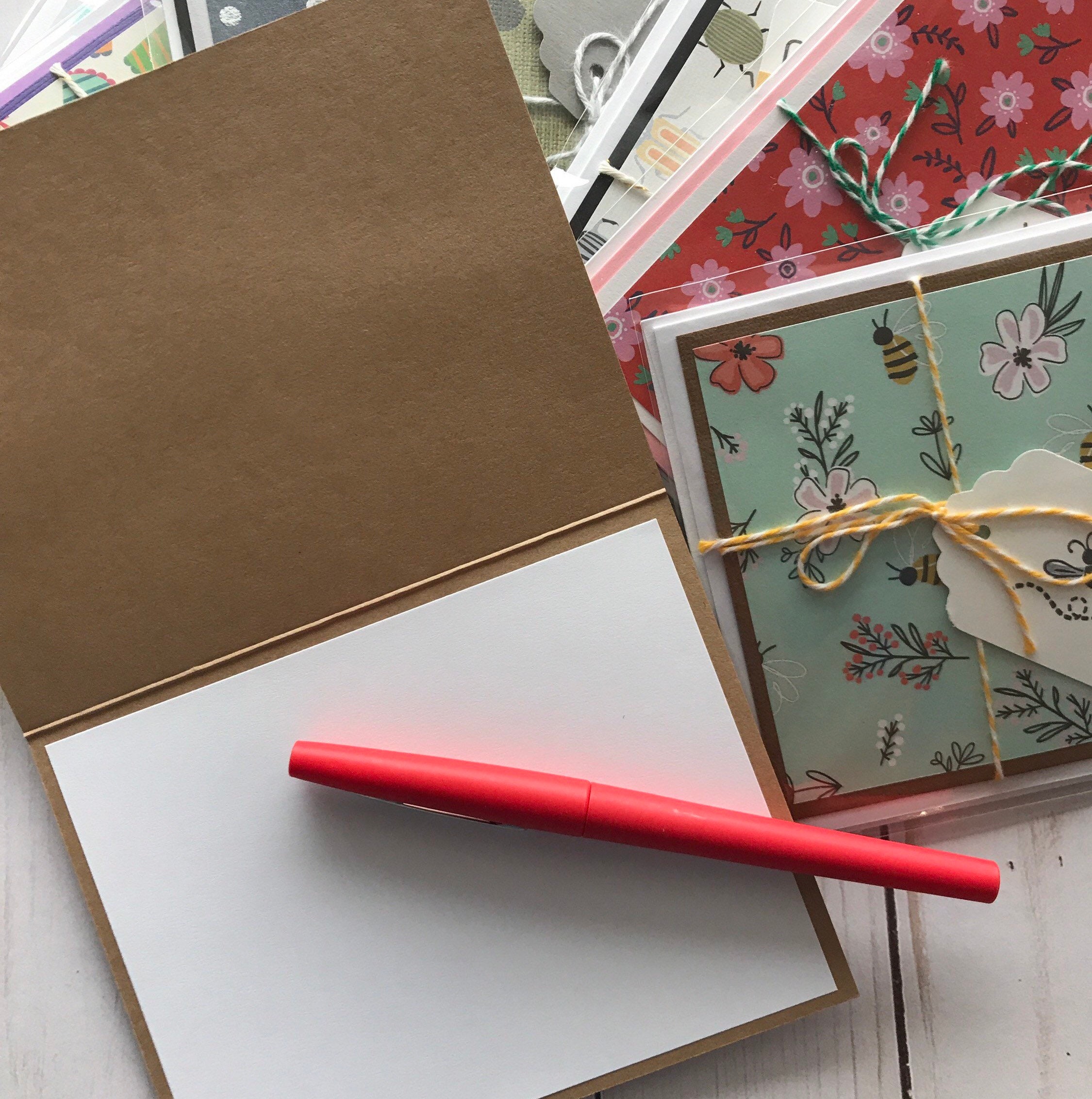 Handmade JUST FOR YOU Cards Set of 8 - Etsy