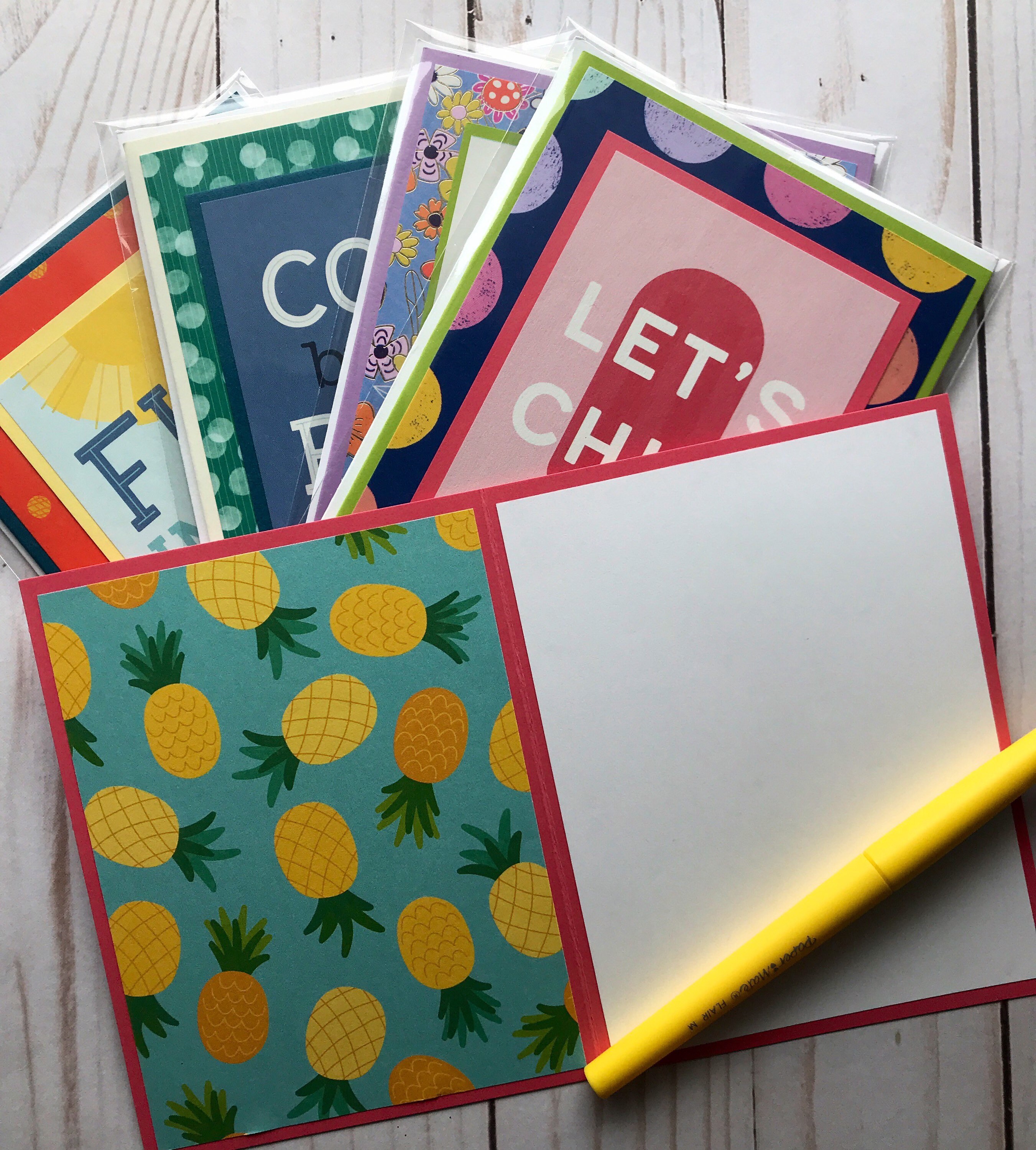 Handmade SUMMER Cards Set of 5 - Etsy