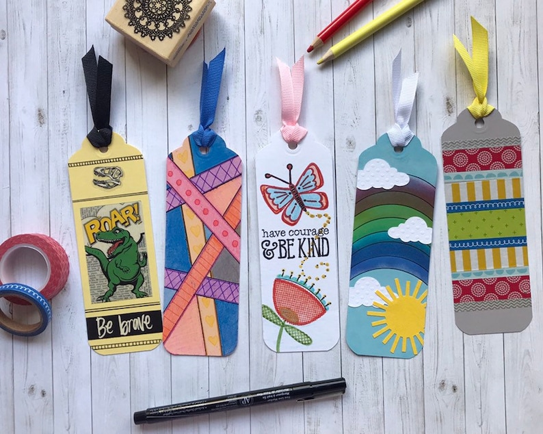 30 Blank Colored Bookmarks and Ribbons PICK YOUR COLORS - Etsy
