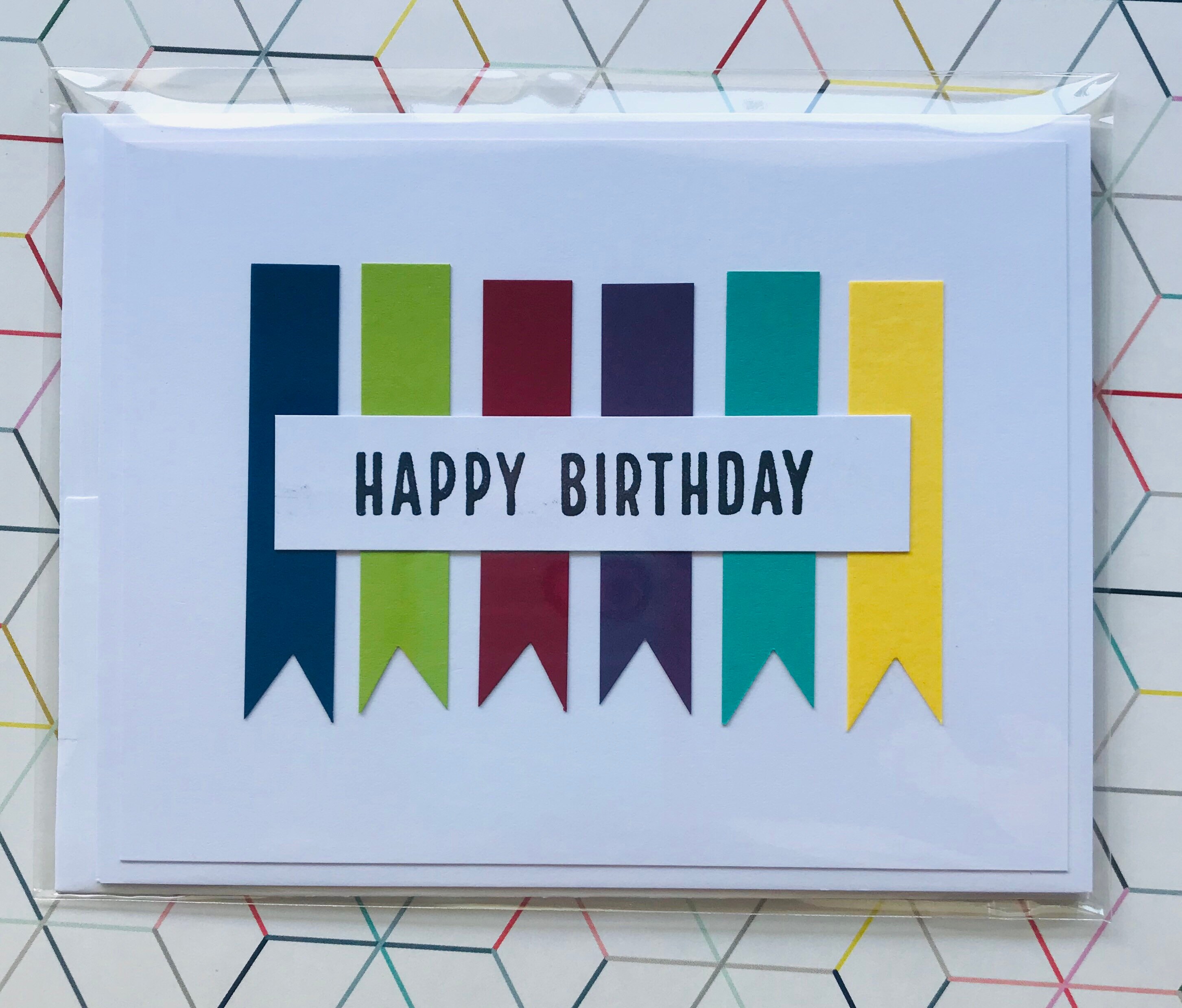 Colorful Handmade Cards Set of 5 - Etsy