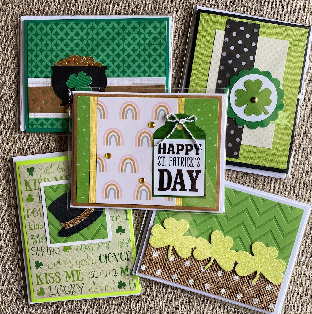 Handmade ST. PATRICKS DAY Cards - Set of 5 - Etsy