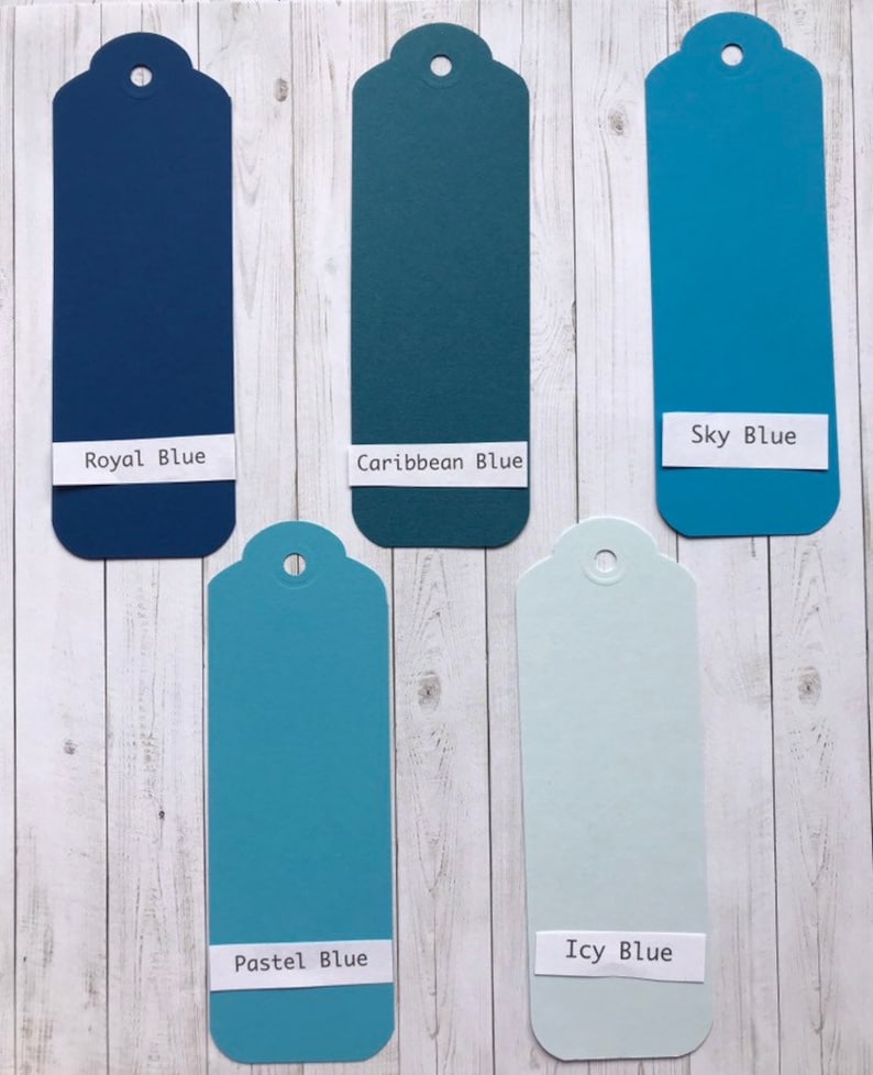 30 Blank Colored Bookmarks and Ribbons PICK YOUR COLORS - Etsy