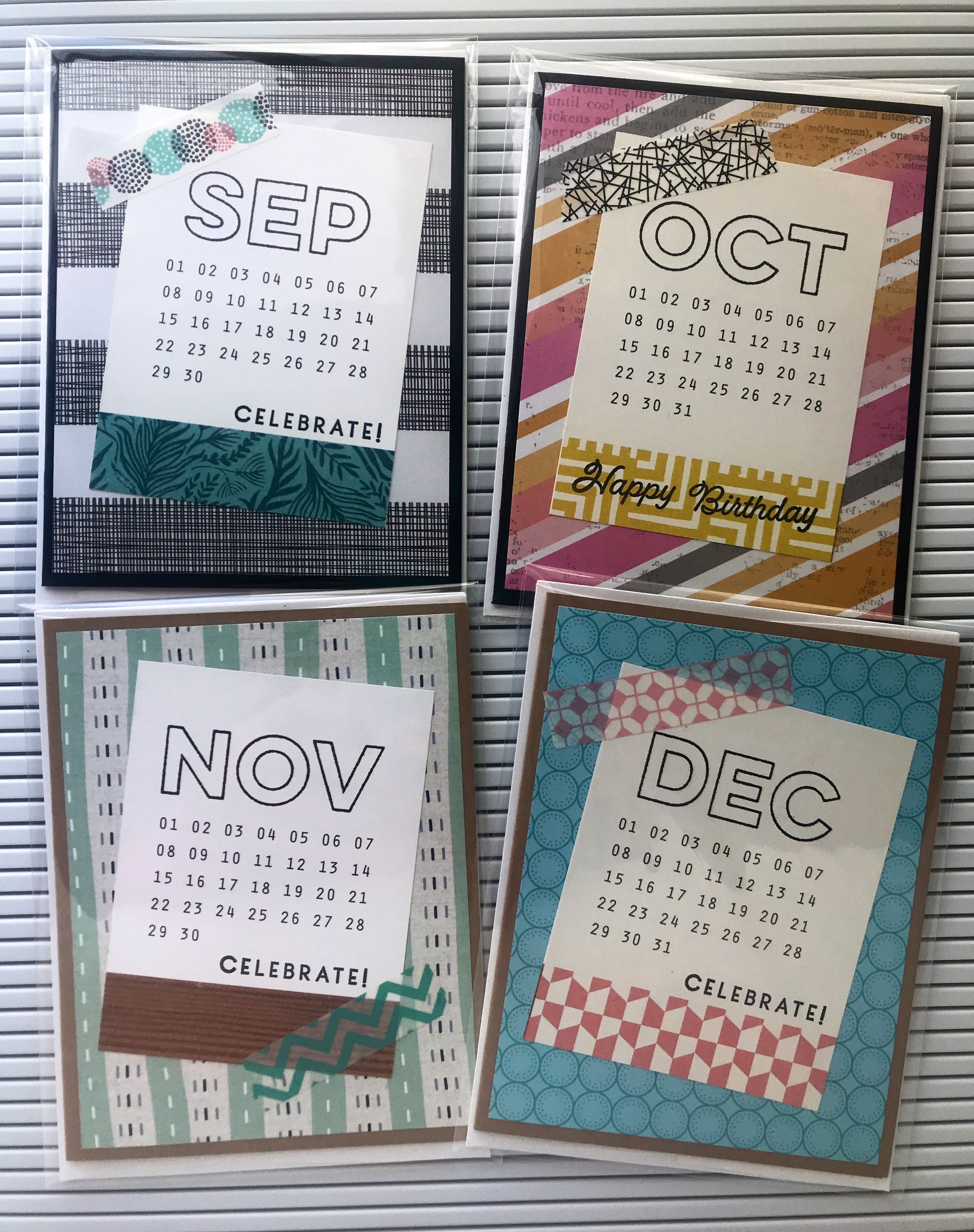 Handmade BIRTHDAY MONTH Cards Set of 12 - Etsy