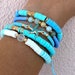 Beach Bracelet, Stretch Bracelet, Stack of 5 Bracelets, Beaded Boho ...