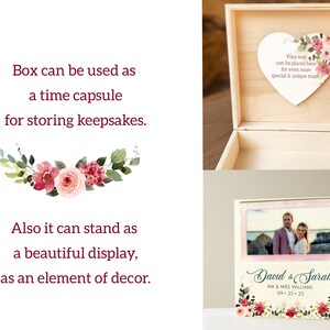 Wedding Gift for Couple, Personalized Box, Wooden Memory Box, Wedding ...