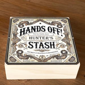 Wooden Stash Box for Men, Vintage Style Secret Keepsake Gift for Him ...