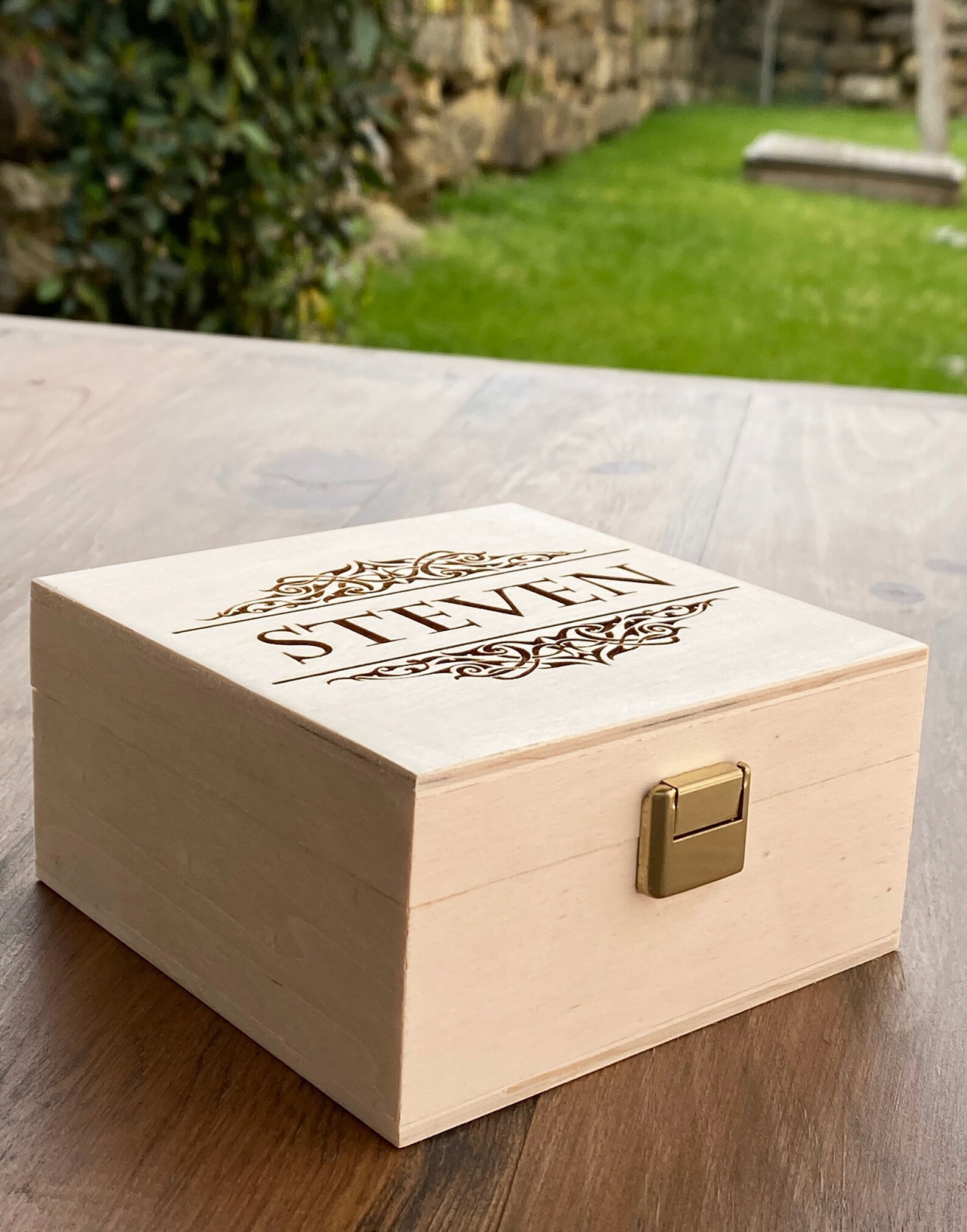 Small Wooden Trinket Box Custom Wooden Memory Box Christmas - Etsy