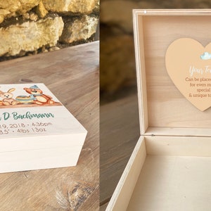 Baby Memory Box Baby Keepsake Box New Baby Girl Gift Birth Stat New ...