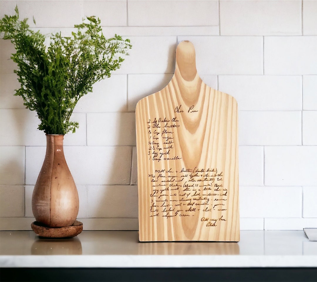 Recipe Cutting Board Engraved Handwritten Recipe Family Gift for ...
