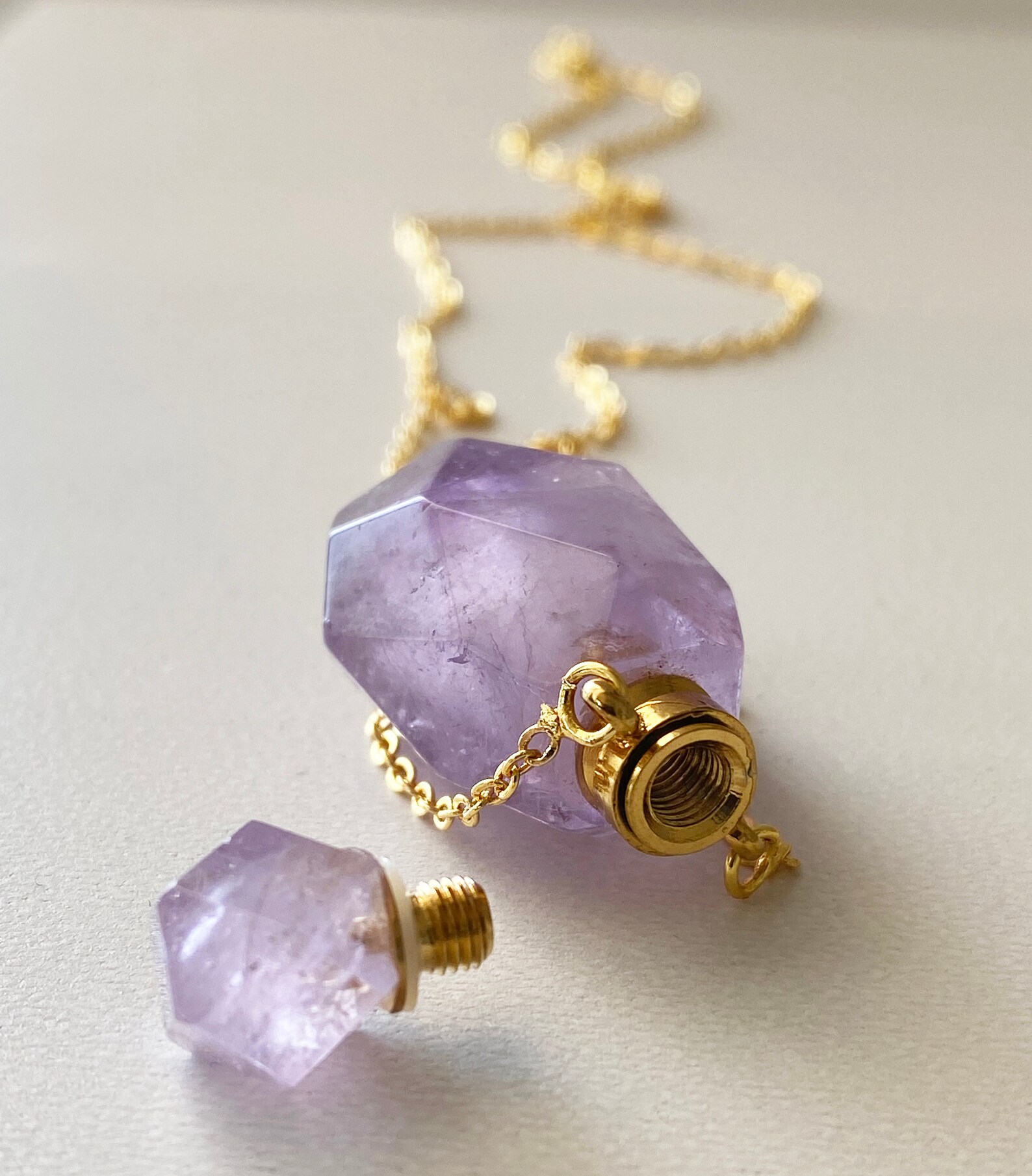 Aromatherapy Necklace With Oil Boho Perfume Vial Necklace Essential Oil ...