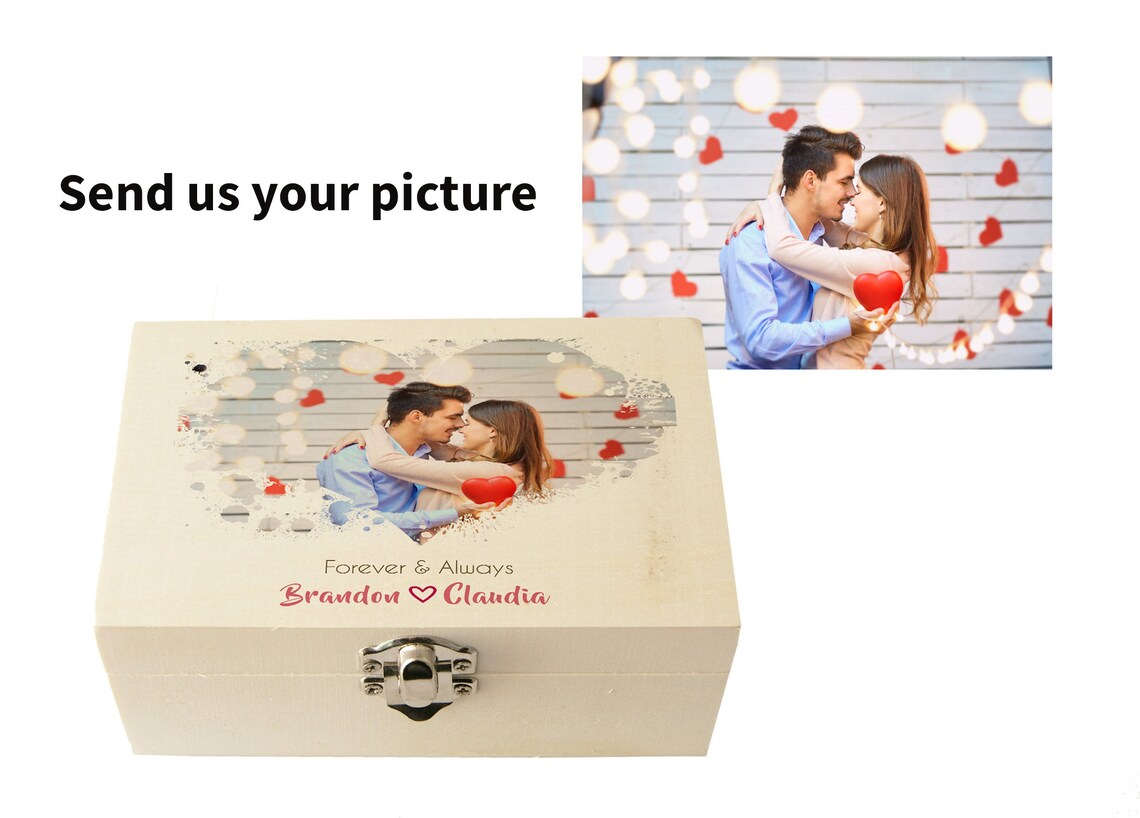 Wooden Box Personalized With Your Photo Personalized Gift for - Etsy