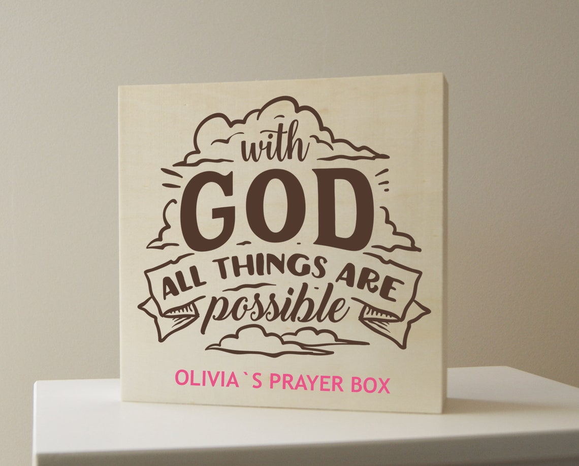 Wood Box Personalized Prayer Box Christmas Gift Wooden Box | Etsy