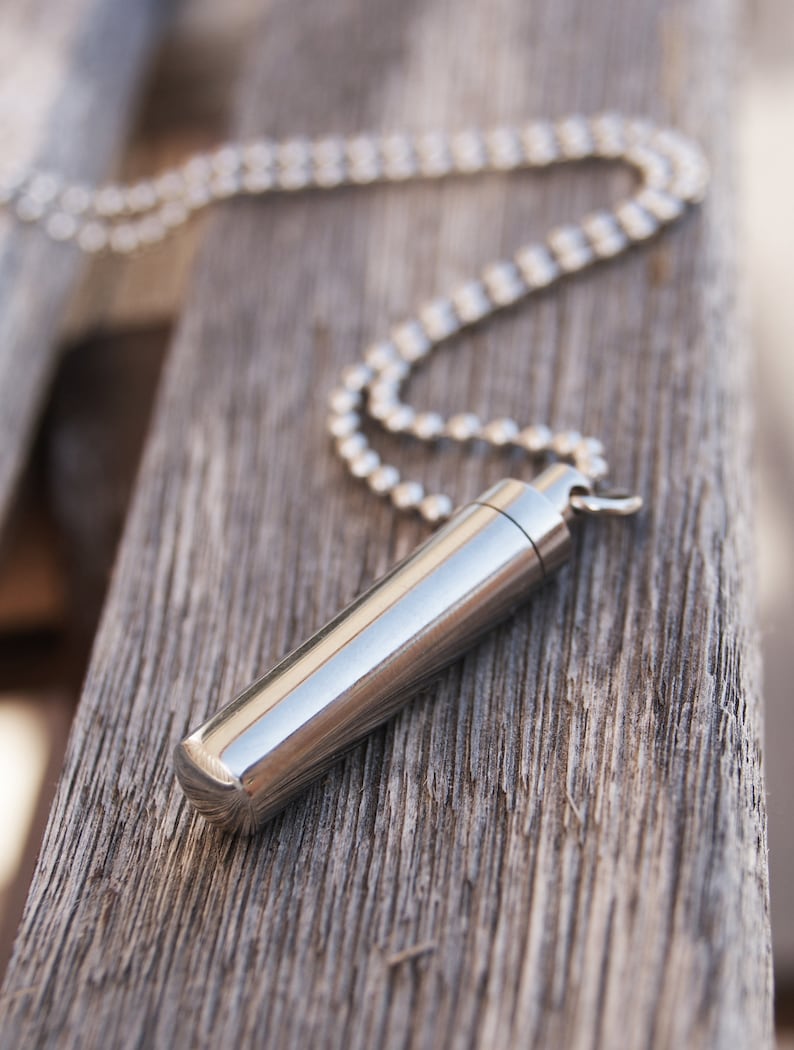 Memorial Gift Sympathy Gift Capsule Necklace Ash Capsule - Etsy
