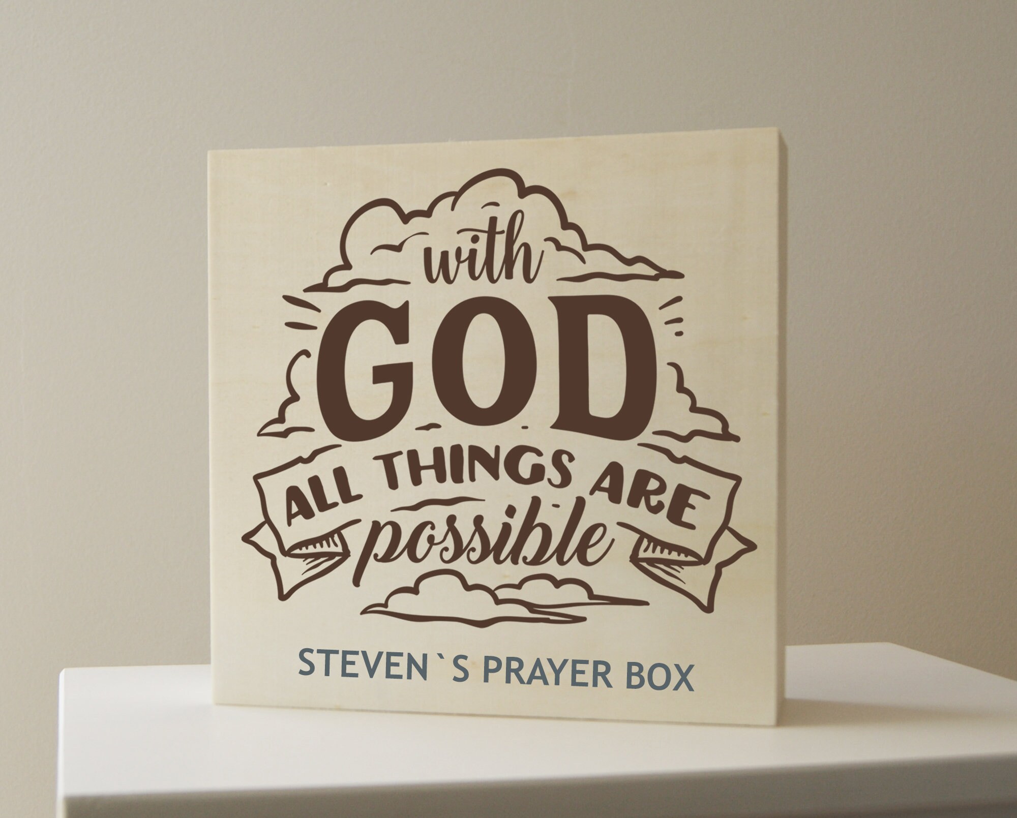 Wood Box Personalized Prayer Box Christmas Gift Wooden Box | Etsy