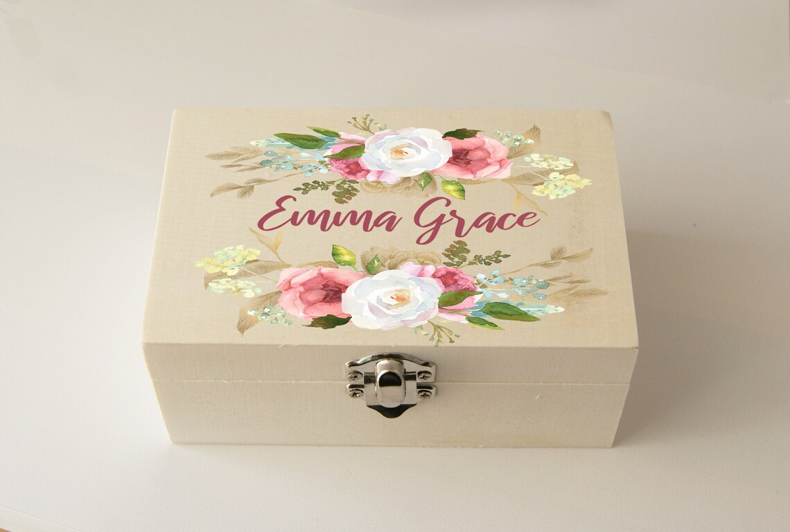 Memory Box Personalized Wooden Keepsake Box Card Box Wooden | Etsy