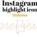 Alabama State Icon Instagram Highlight Cover IG Story Icons - Etsy