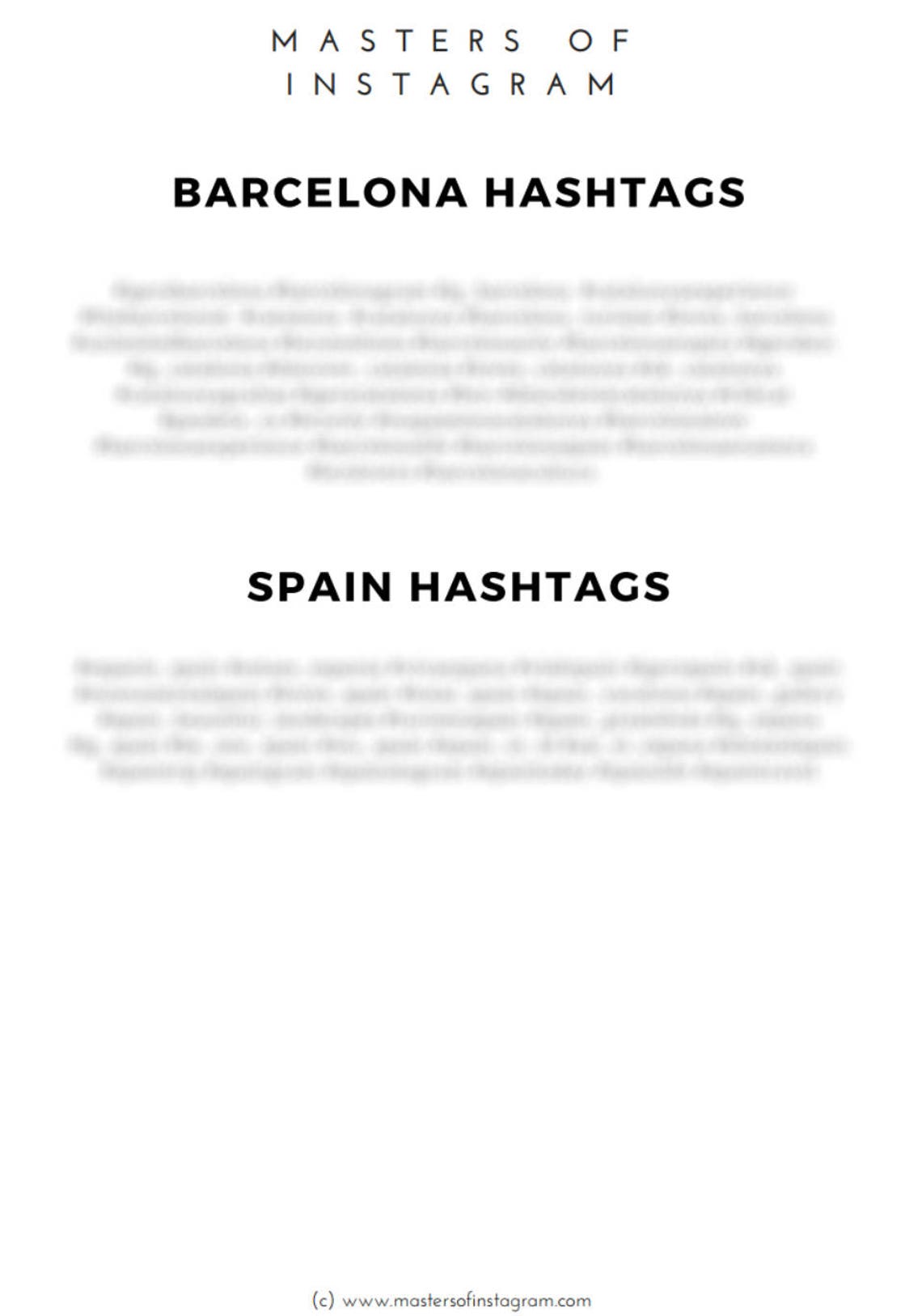 Barcelona Spain Hashtags Instagram Travel Hashtags - Etsy UK