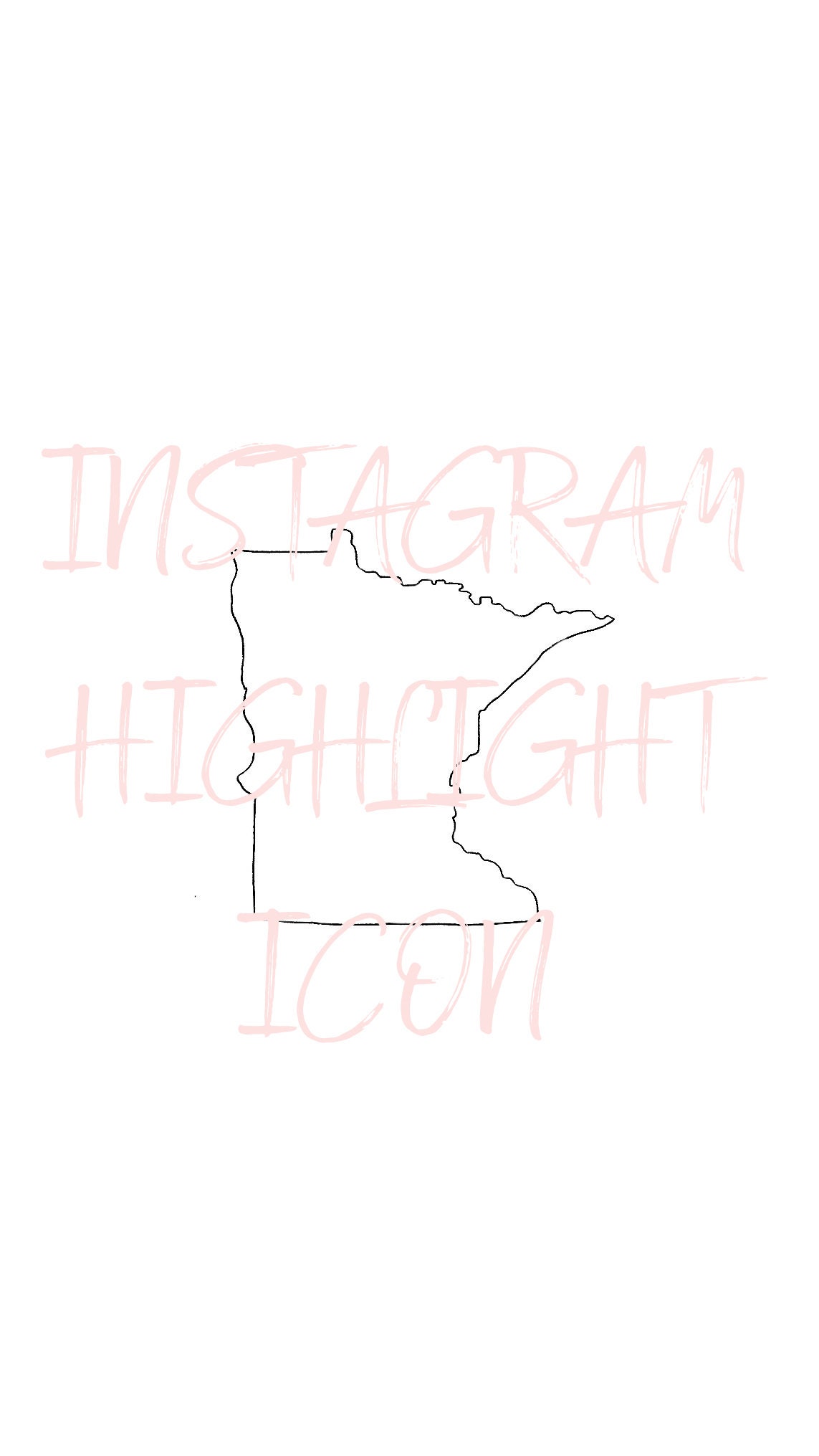 Minnesota State Icon, Instagram Highlight Cover, IG Story Icons, Hand ...