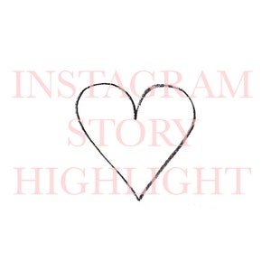 Heart Icon Instagram Highlight Cover Instagram Stories Hand | Etsy