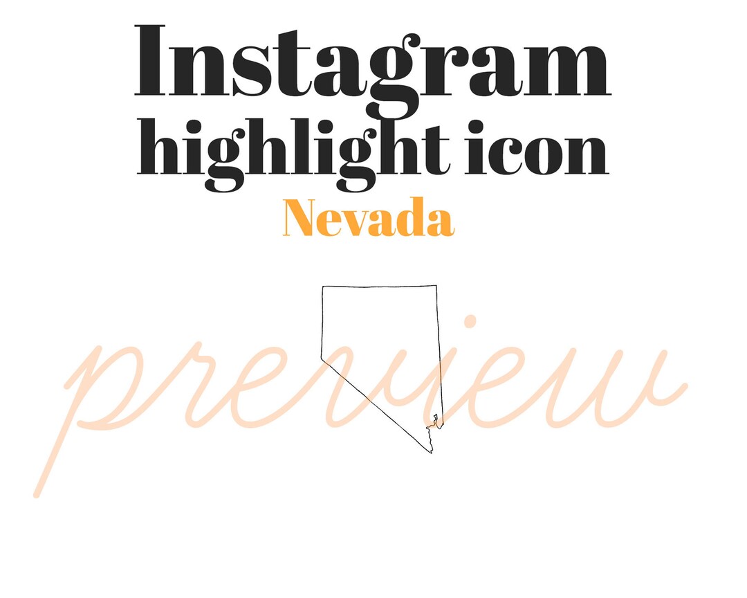 Nevada State Icon, Instagram Highlight Cover, IG Story Icons, Hand ...