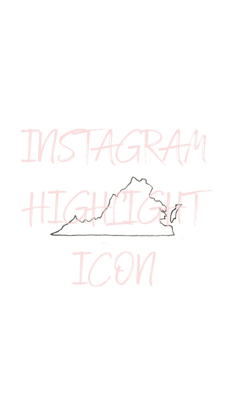 Virginia State Icon, Instagram Highlight Cover, IG Story Icons, Hand ...
