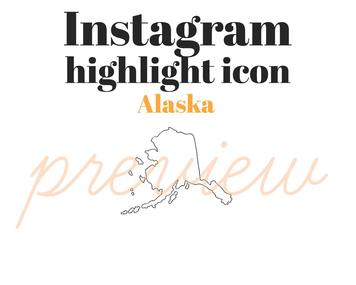 Alaska State Icon, Instagram Highlight Cover, IG Story Icons, Hand ...
