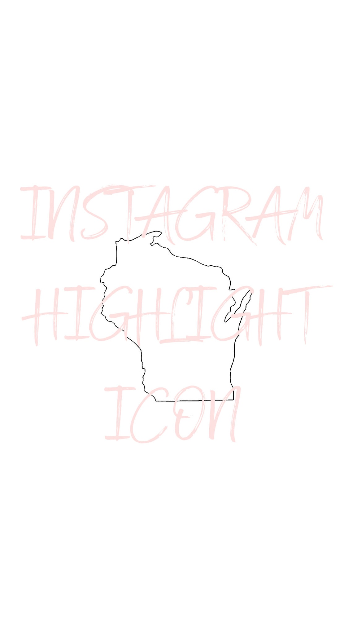 Wisconsin State Icon, Instagram Highlight Cover, IG Story Icons, Hand ...