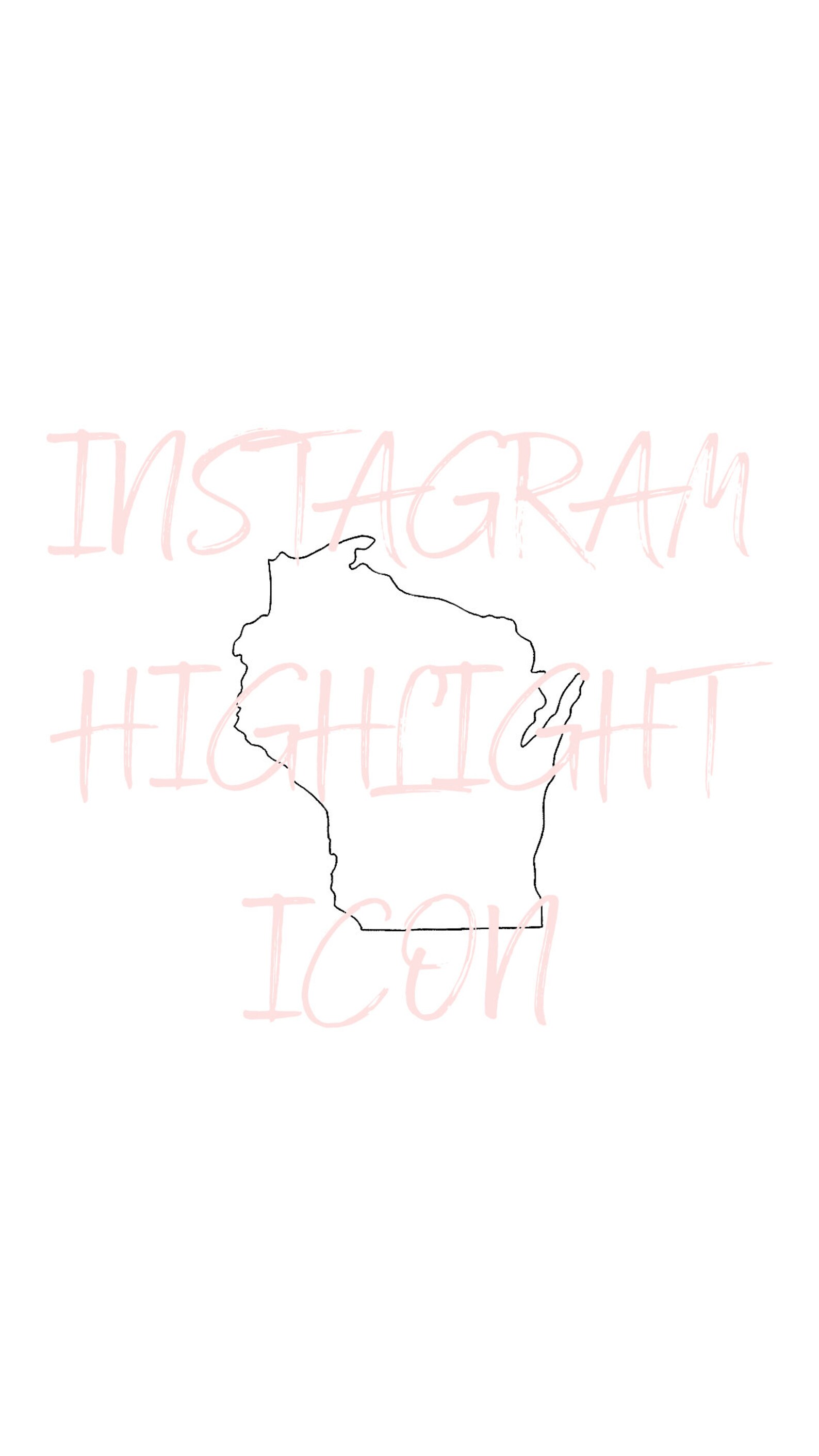 Wisconsin State Icon, Instagram Highlight Cover, IG Story Icons, Hand ...