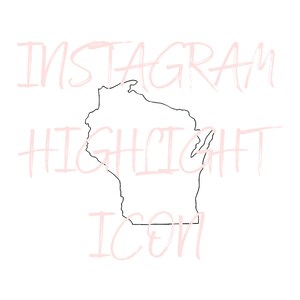 Wisconsin State Icon, Instagram Highlight Cover, IG Story Icons, Hand ...