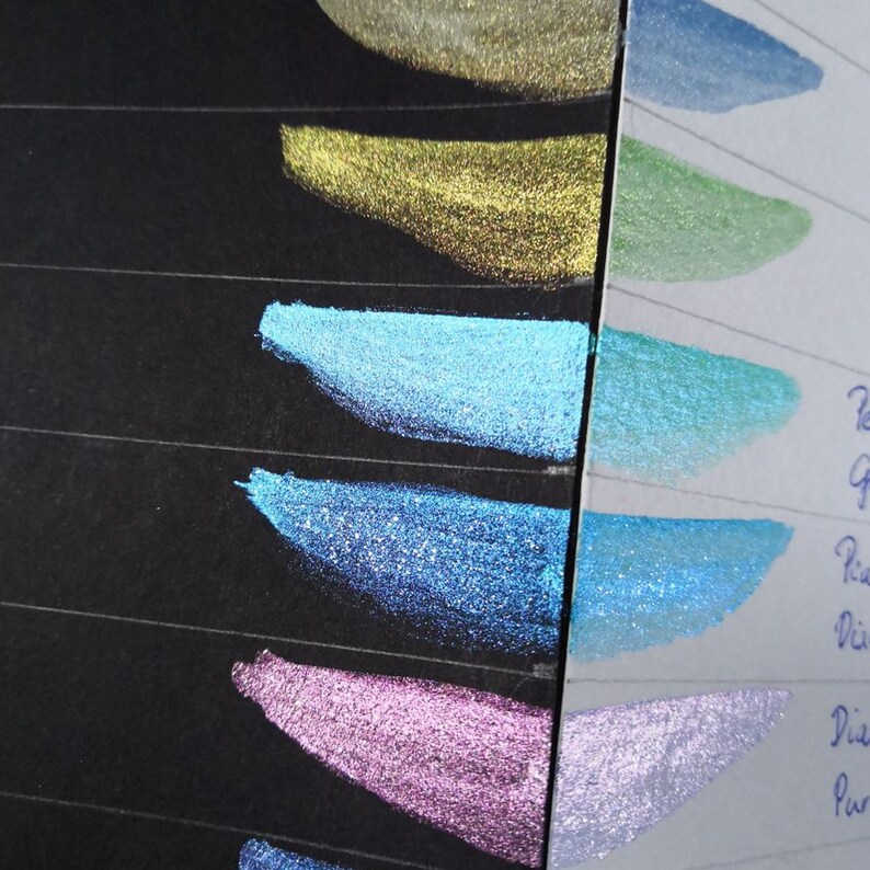 Metallic Watercolor Paints Cosmic Set Candy Box Aquarell Pearl - Etsy