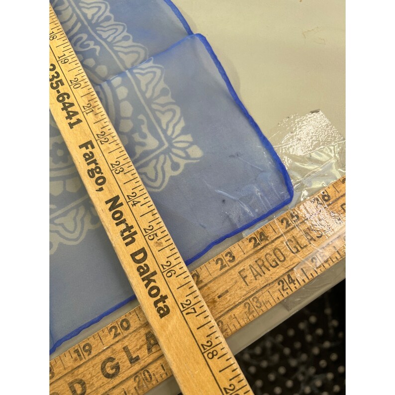 Vintage Sheer Floral Paisley Square Scarf Lightweight Neck Wrap Bandana ...