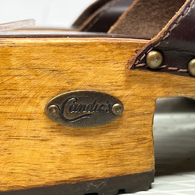 Y2K Vintage Candies Wooden Platform Sandals Leather Criss - Etsy