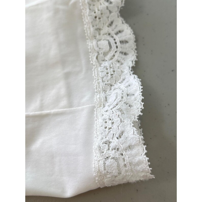 Vintage 50s Embroidered Lace Trim Slip Dress Size Small White Lingerie ...