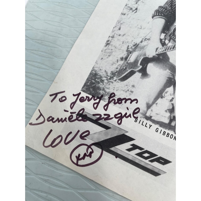 ZZ Top ZZ Girl Signed Autographed Concert Billy Gibbons Frank Beard ...