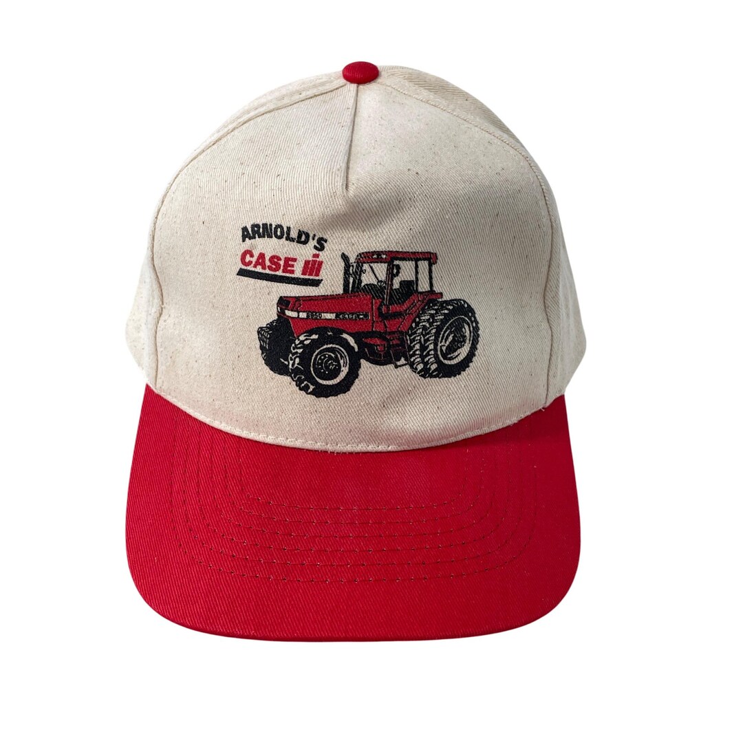 Vintage KC Snapback Tractor Hat OS Arnolds Case Graphic Adjustable Red ...