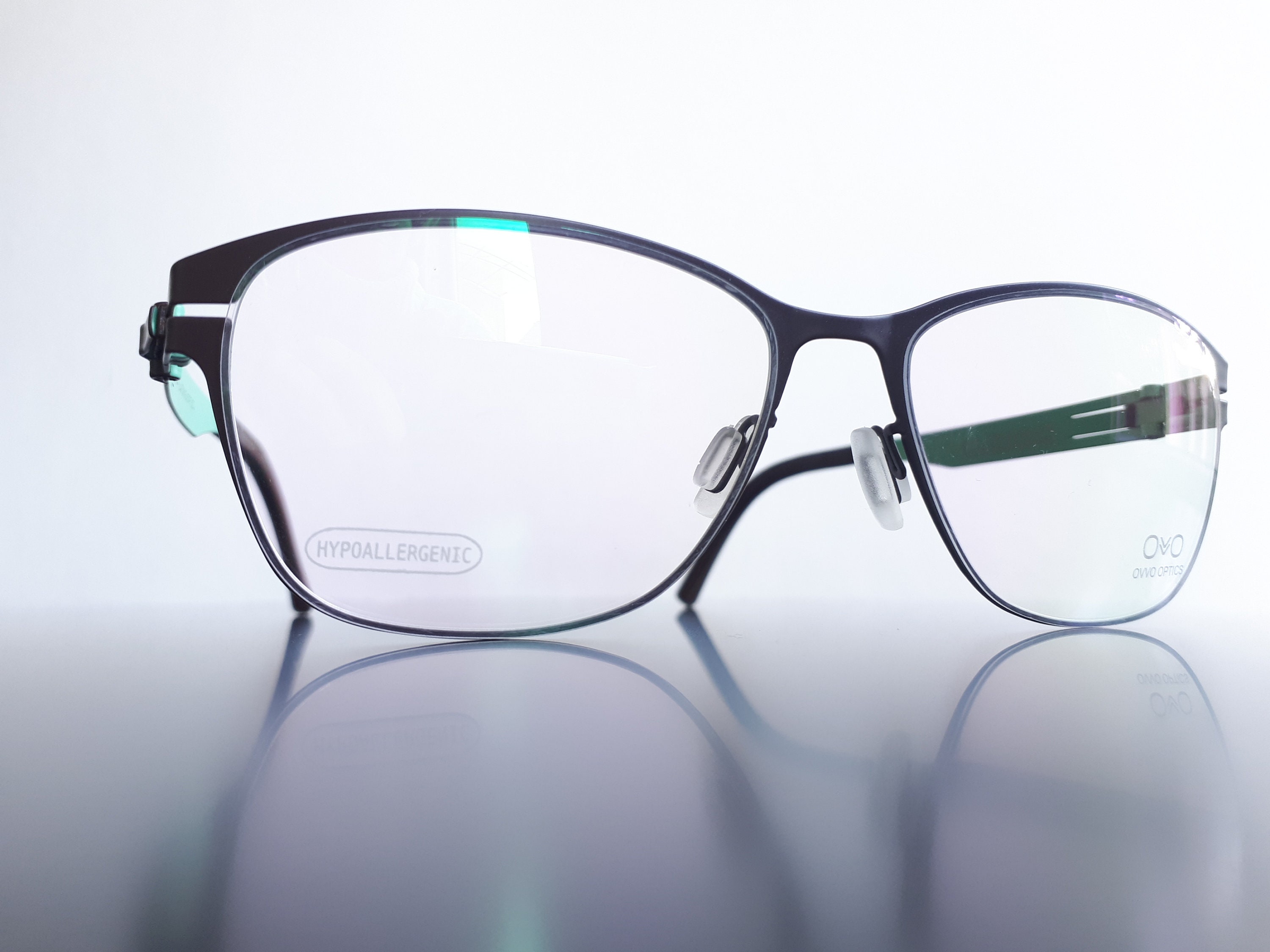 Ovvo Optics 3662 10D Eyeglasses Chocolate Seafoam Cateye Women Titanium ...