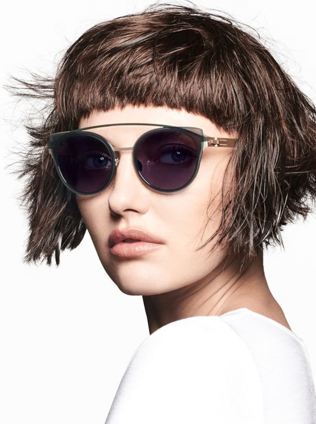 Ovvo Optics 3817 C 119z/7s Sunglasses Platinum Deep Olive Round Women ...