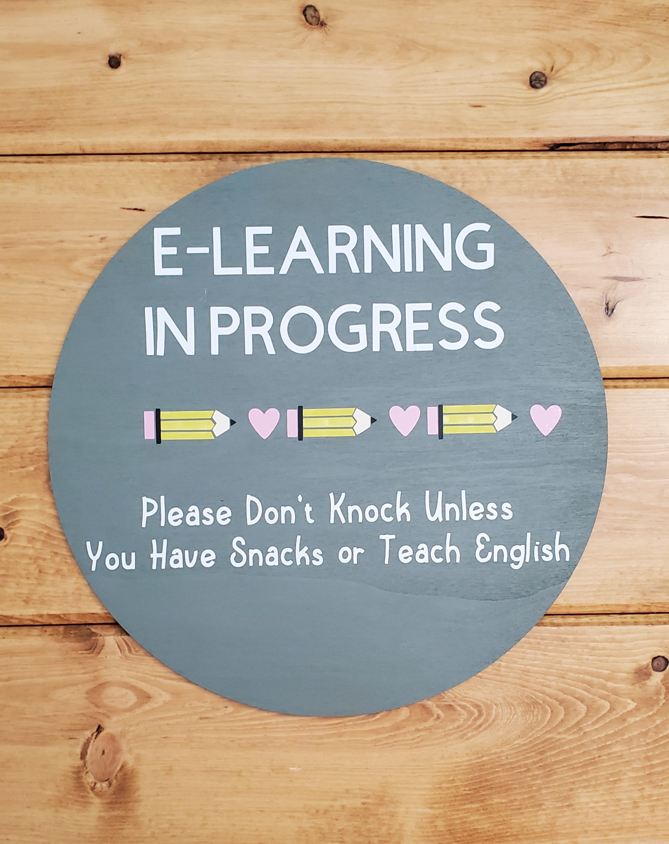 E-Learning In Progress Sign | Etsy