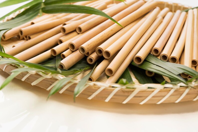 100 X BAMBEW Bamboo Straws. Handmade by Artisans in Vietnam From 100% ...